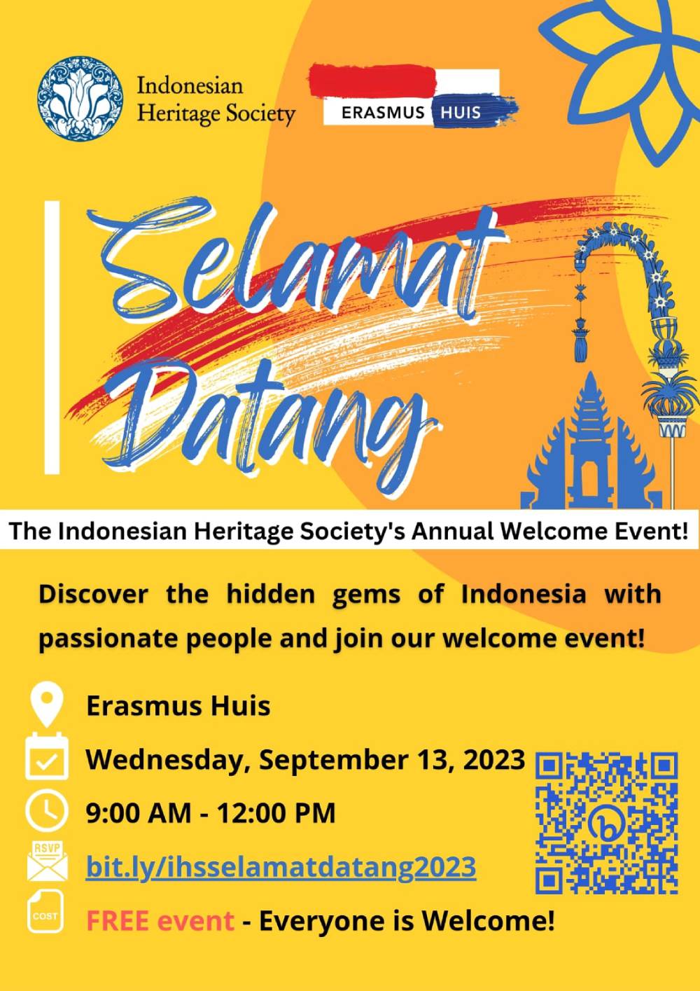 Selamat Datang 2023: Indonesian Heritage Society's Annual Welcome Event ...
