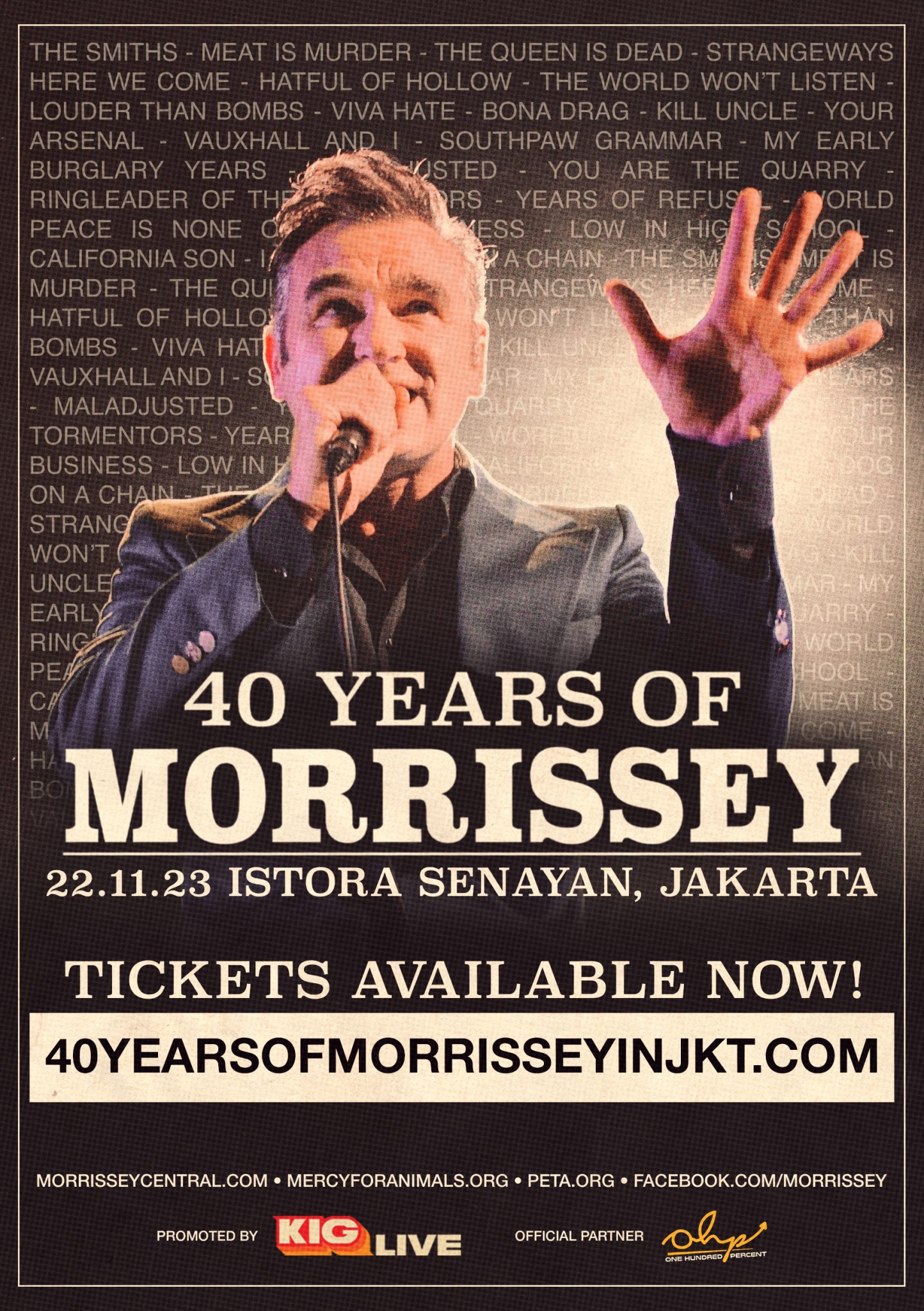 40 Years of Morrissey: Legendary Singer Morrissey Set for Jakarta ...